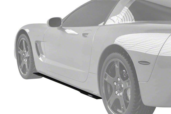 Corvette VZ Side Skirt Splitters; Textured Black (97-04 Corvette C5 ...