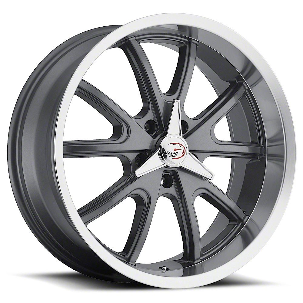 Vision Wheel Mustang Torque Gunmetal Machined Wheel; 18x9.5; 38mm ...