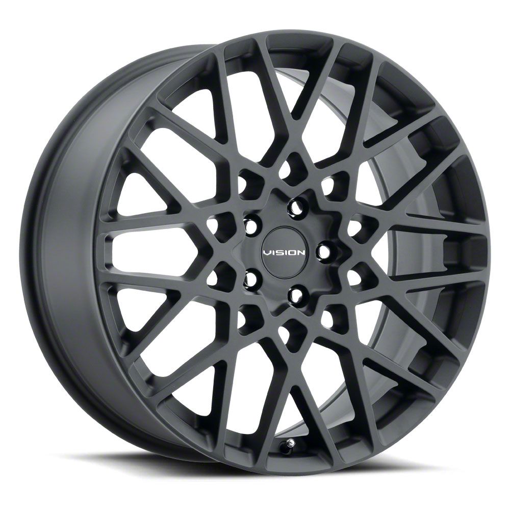 Vision Wheel Charger Recoil Satin Black Wheel; 17x8; 38mm Offset 474 ...