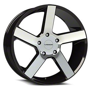 Vision Wheel Camaro Switchback Gloss Black Machined Face Wheel; 22x9.5 ...