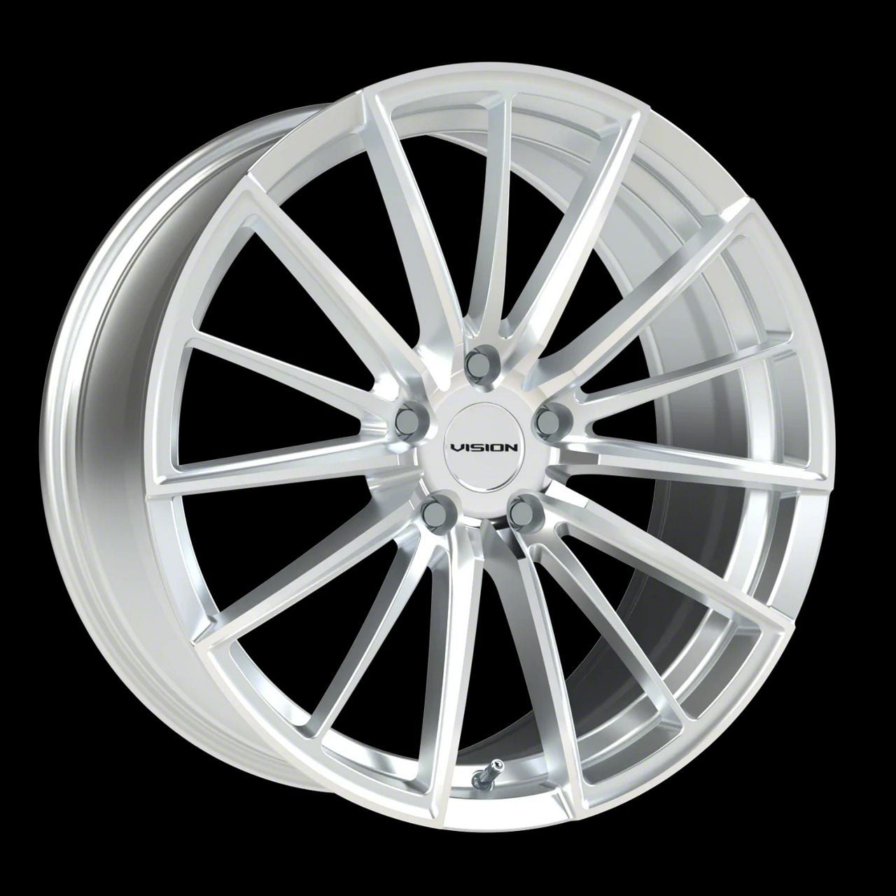 Vision Wheel Mustang Axis Hyper Silver Machined Face Wheel; 20x8.5 ...