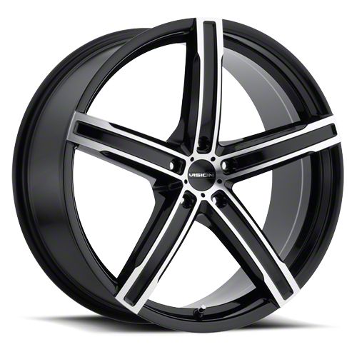 Vision Wheel Mustang Boost Gloss Black Machined Face Wheel; 16x7.5 ...