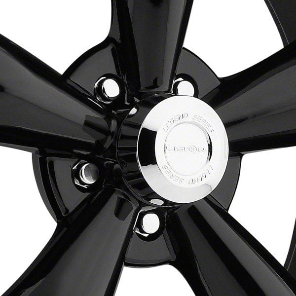 Vision Wheel Challenger Legend 5 Gloss Black Machined Wheel; 22x9.5 ...