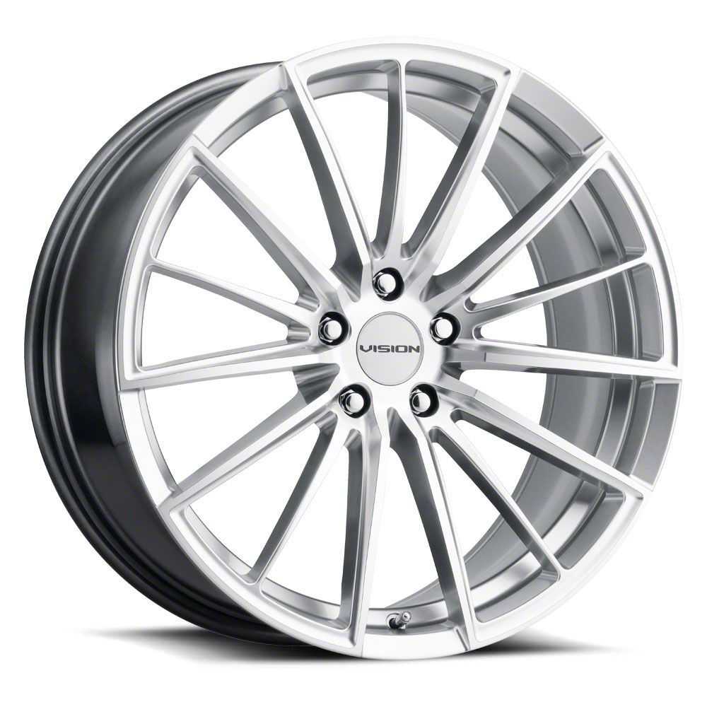 Vision Wheel Charger Axis Hyper Silver Machined Wheel; 17x8; 38mm ...