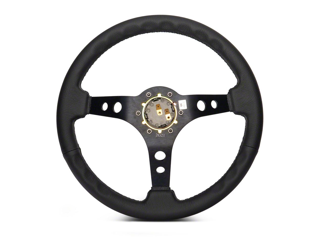 Volante Mustang S6 Sport Steering Wheel Kit with Pony Emblem; Black ...