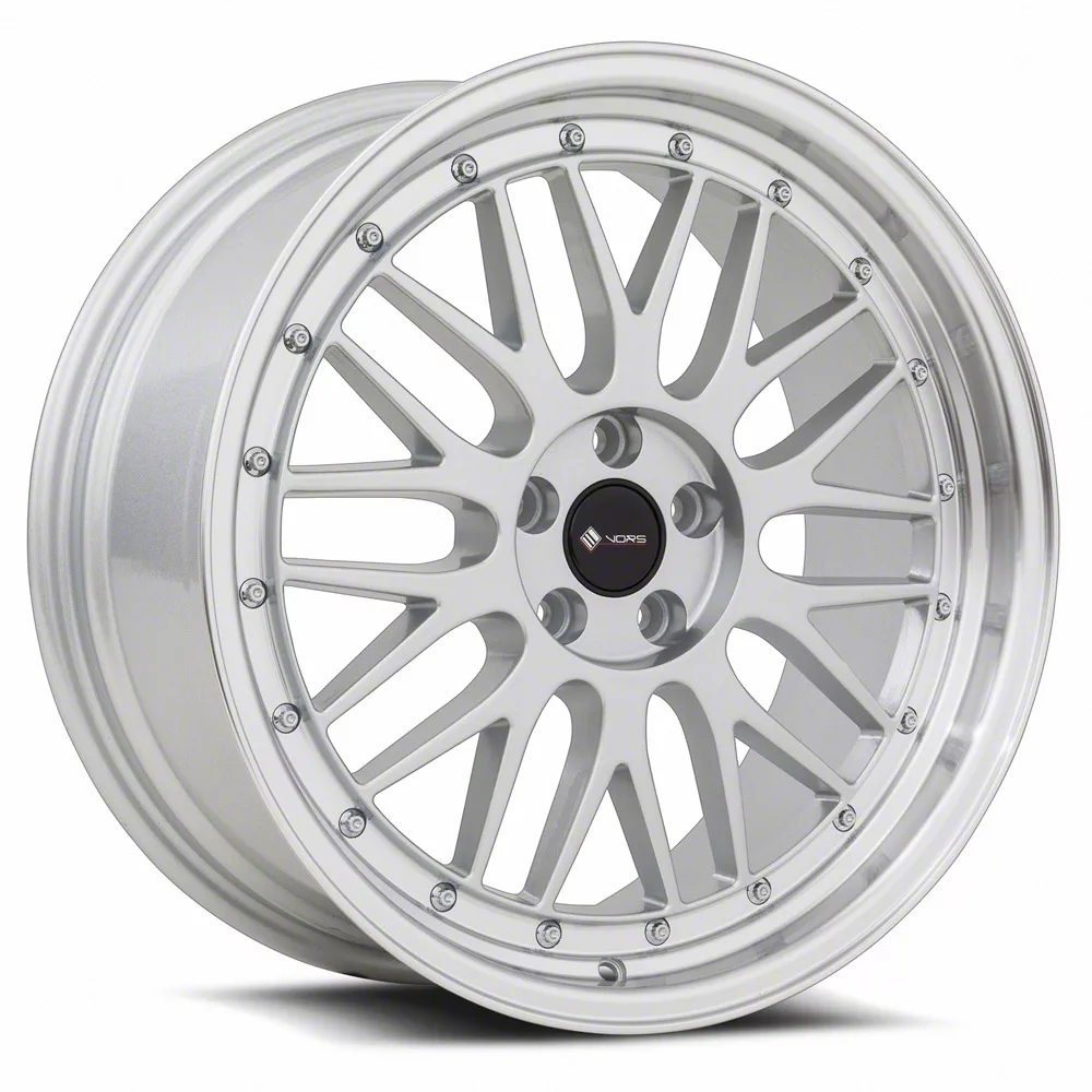Vors Mustang VR8 Silver with Machined Lip Wheel; 18x8; 35mm Offset ...