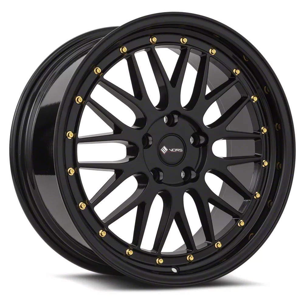 Vors Mustang VR8 Gloss Black Wheel; 17x8; 35mm Offset VR08178051435GB ...