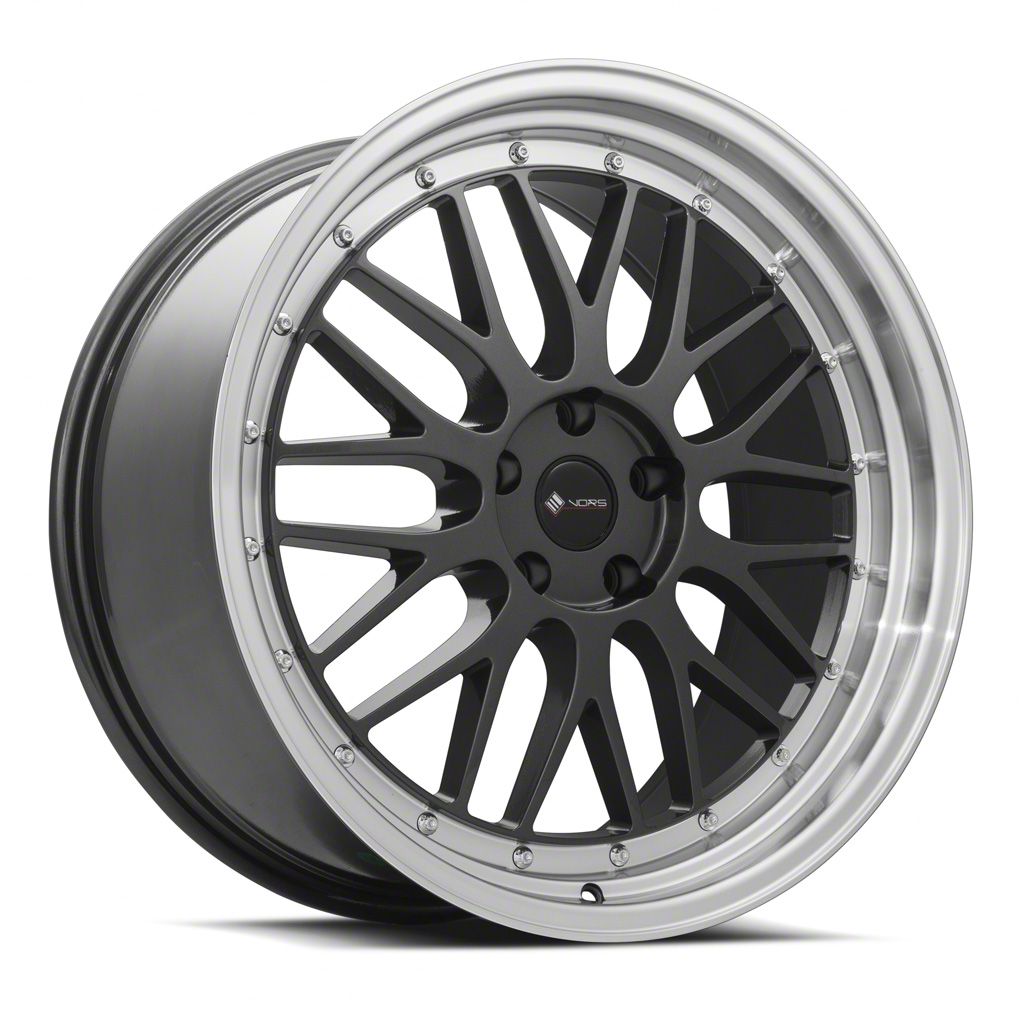 Vors Mustang VR8 Hyper Black with Machined Lip Wheel; 20x9.5; 35mm ...