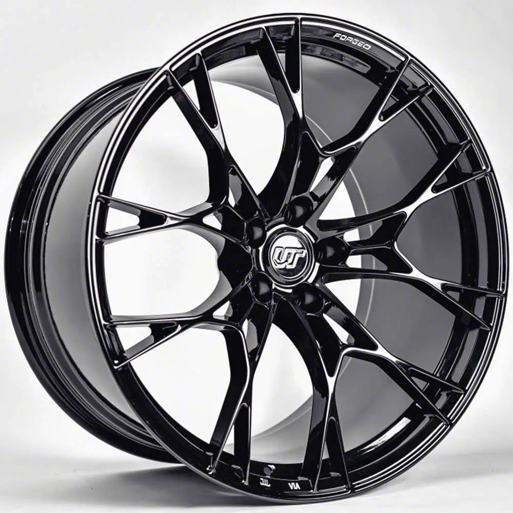 VR Forged Corvette D01 Gloss Black Wheel; Front Only; 20x9.5; 38mm ...