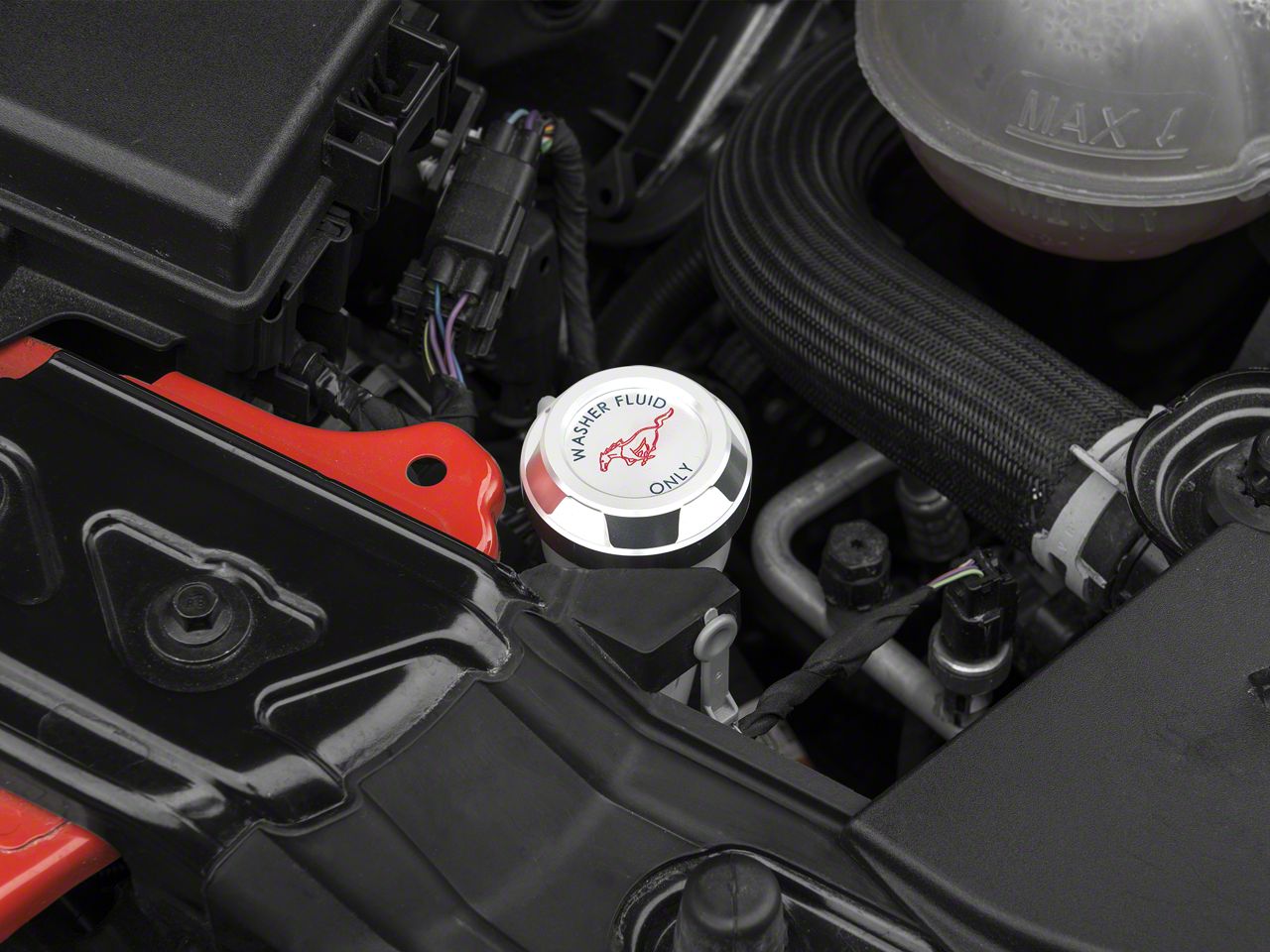 Drake Muscle Cars Mustang Washer Reservoir Cap with Running Pony Logo ...