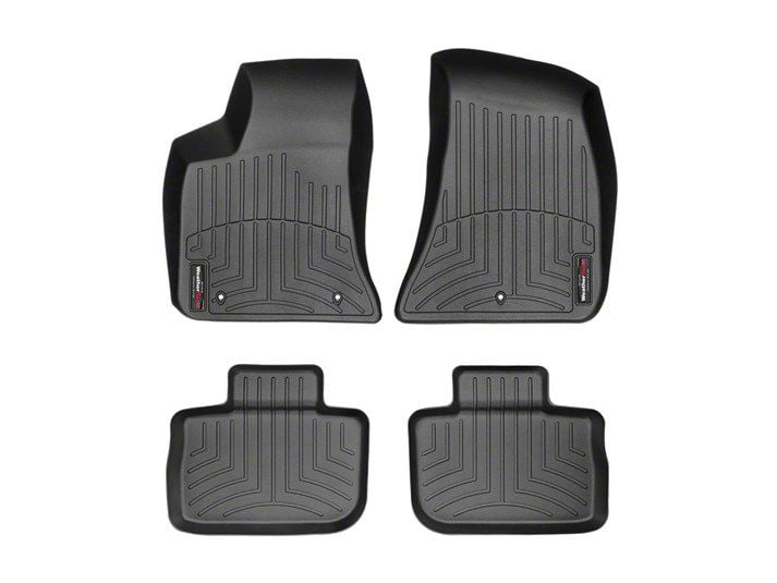 Weathertech Charger DigitalFit Front and Rear Floor Liners; Black 44379 ...