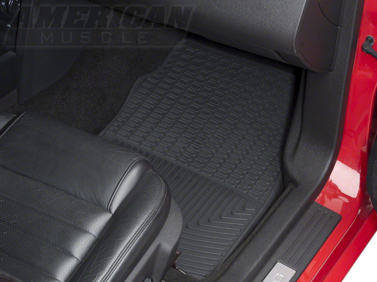 Weathertech Mustang All-Weather Front Rubber Floor Mats; Black W39 (05 ...