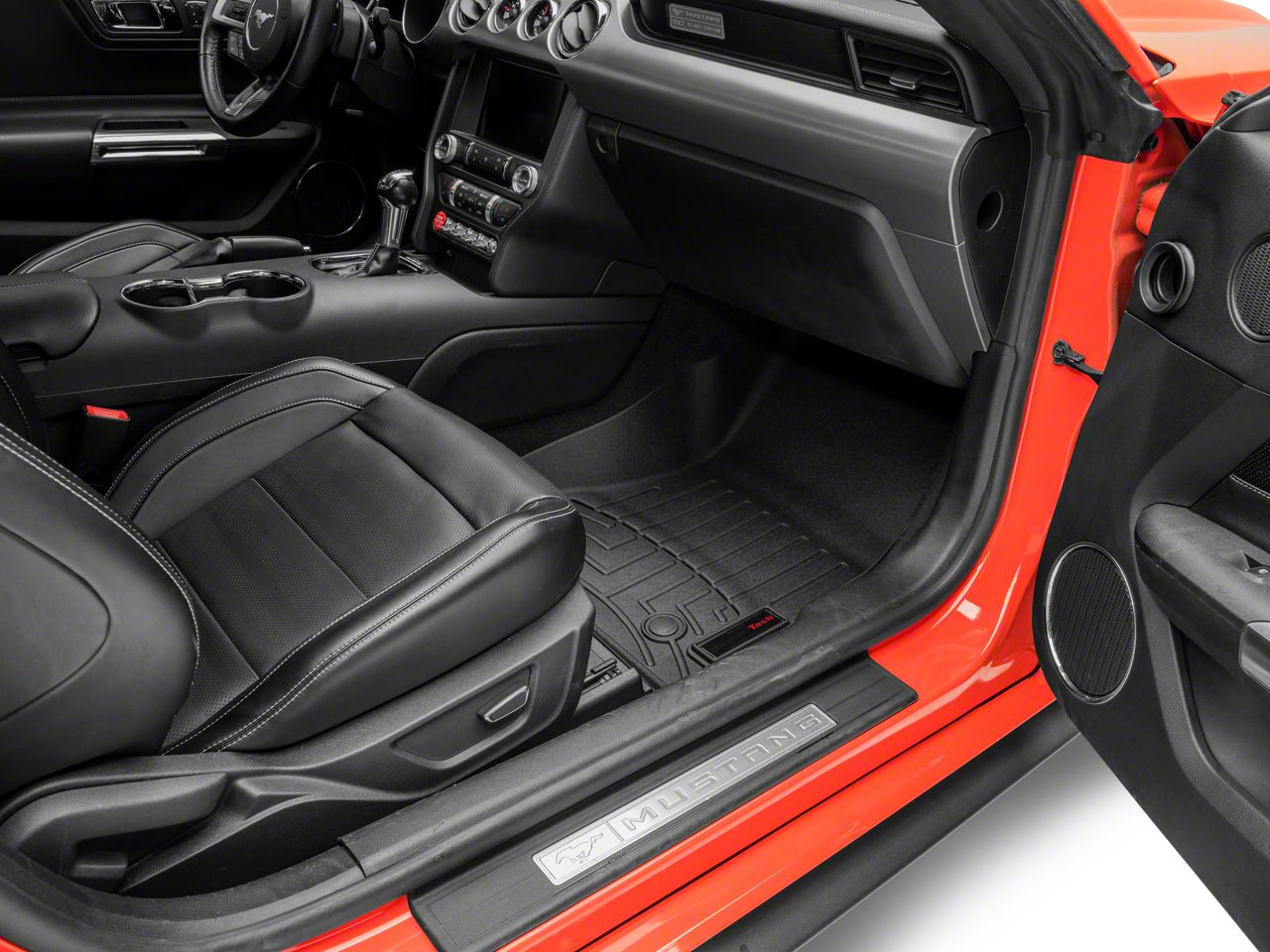 Weathertech Mustang DigitalFit Front and Rear Floor Liners; Black 44699 ...