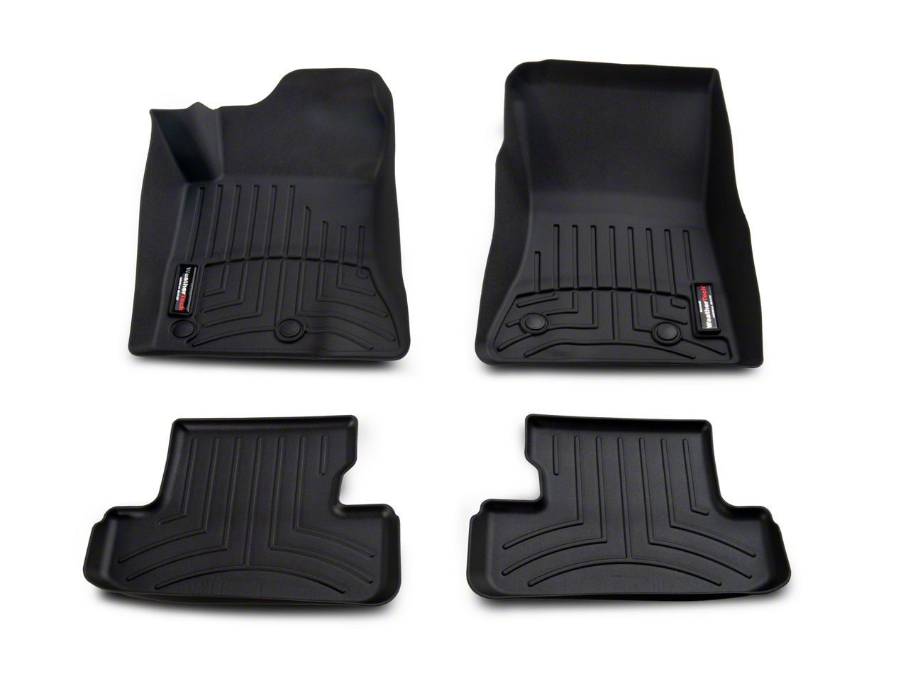 Weathertech Mustang DigitalFit Front and Rear Floor Liners; Black 44699 ...