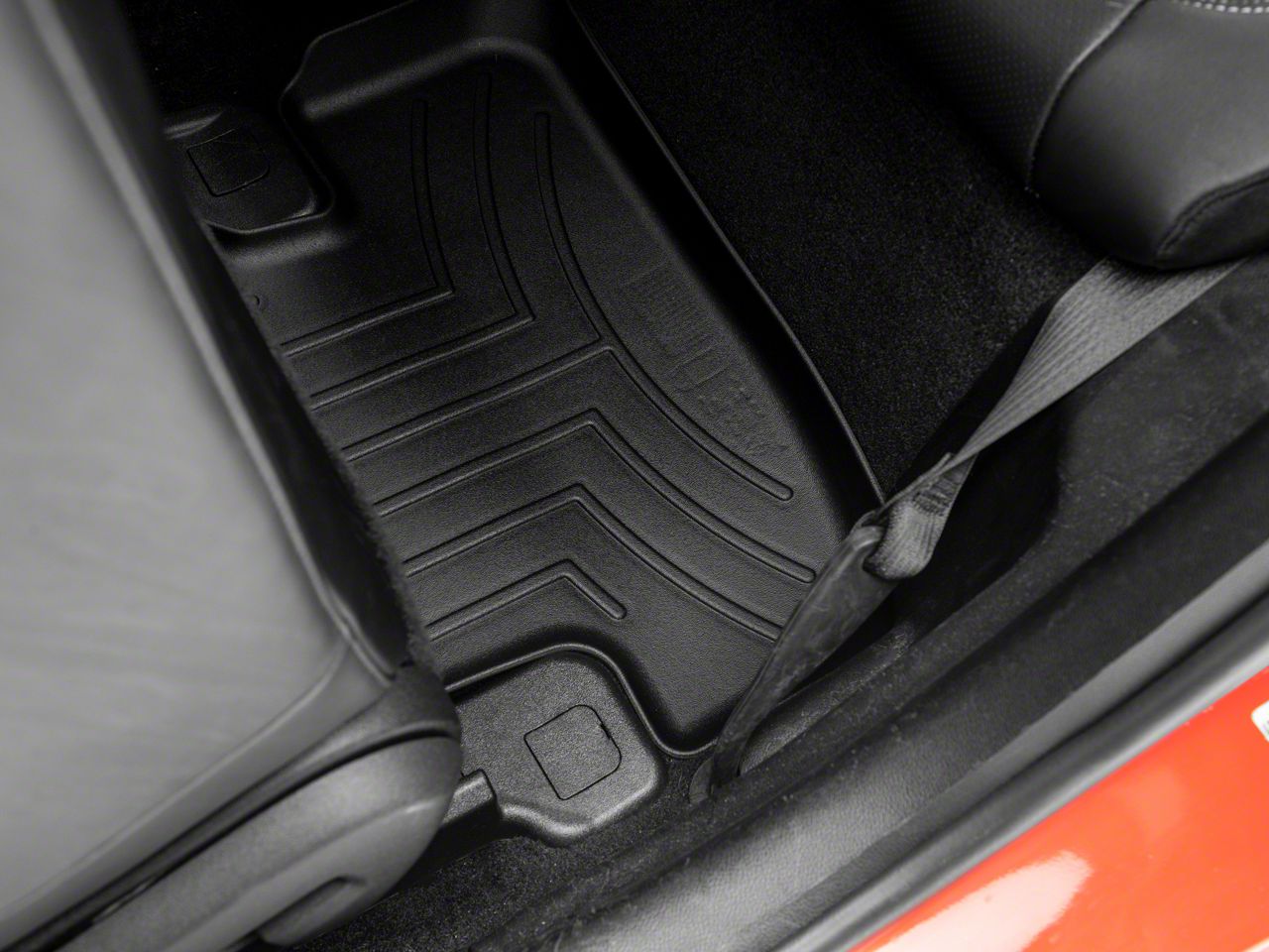 Weathertech Mustang DigitalFit Front and Rear Floor Liners; Black 44699 ...