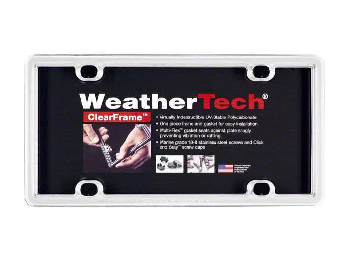Weathertech Mustang ClearFrame License Plate Frame; White 8ALPCF8 ...