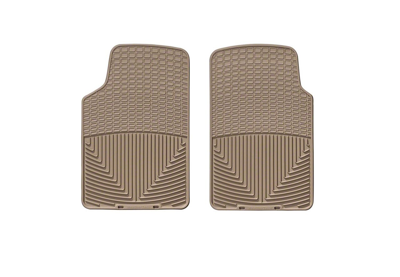 Weathertech Mustang All-Weather Front Rubber Floor Mats; Tan W3TN (79 ...