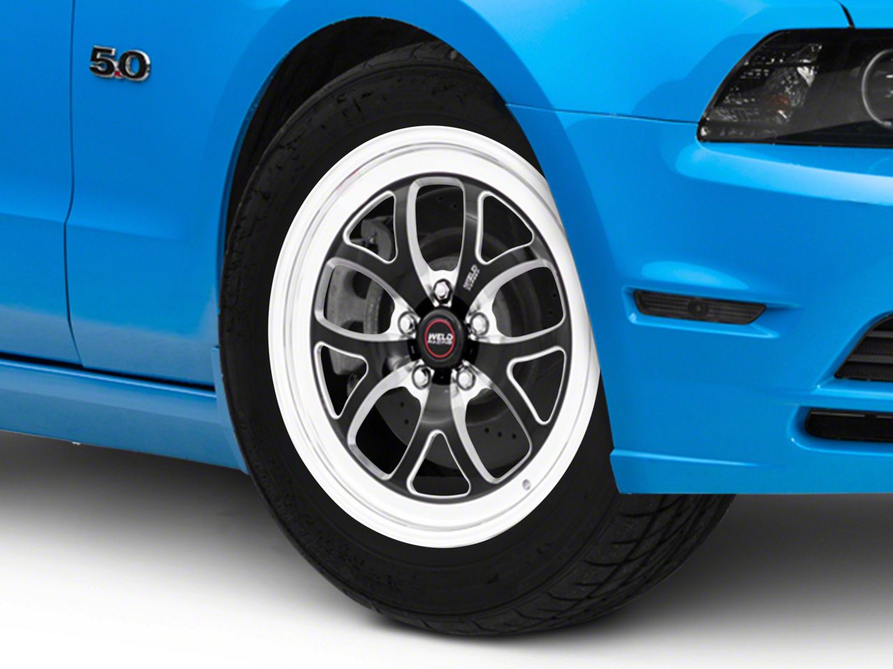 Weld Racing Mustang RTS S76 Black Anodized Wheel; Front Only; 18x5 ...