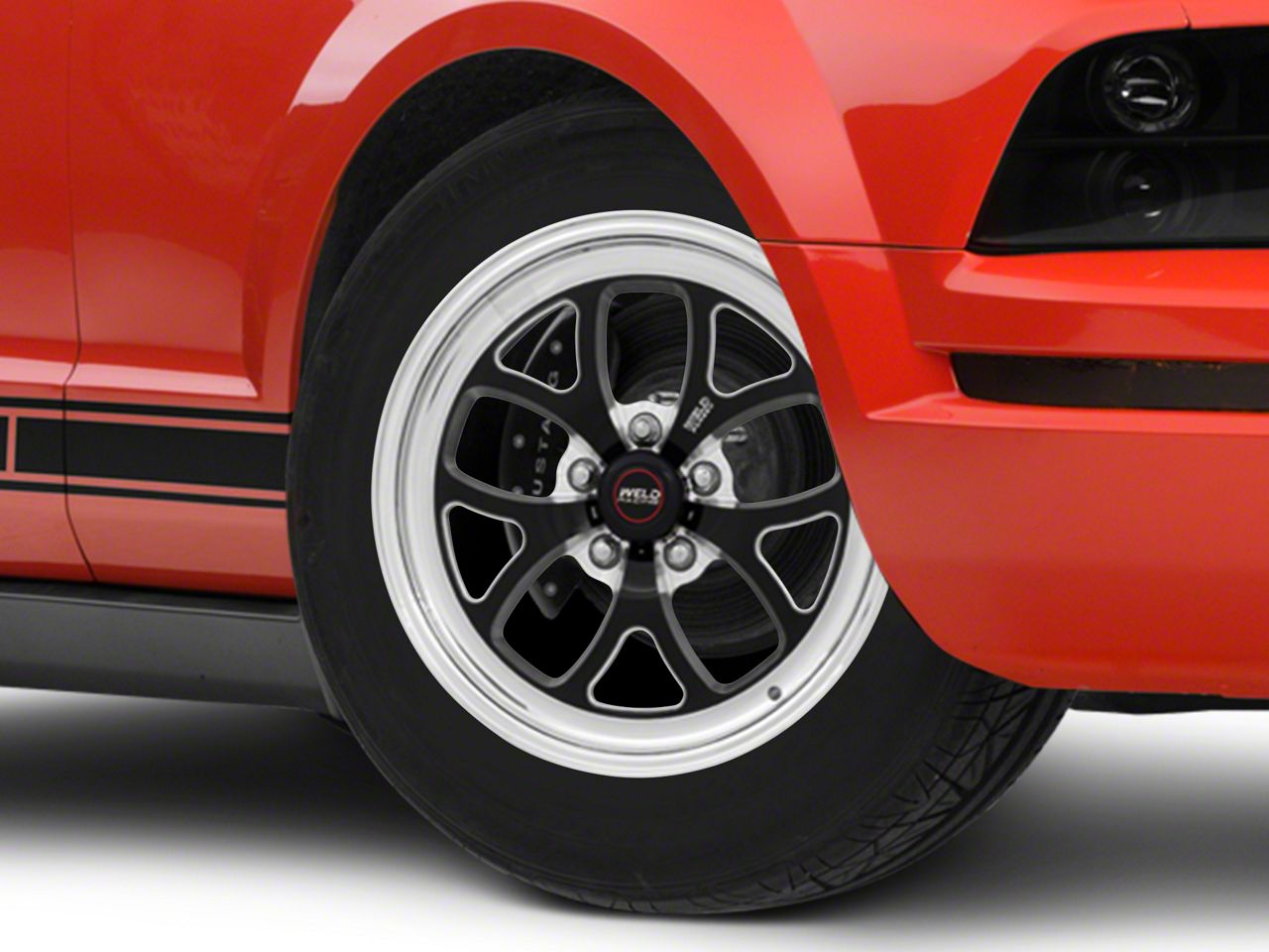Weld Racing Mustang RTS S76 Black Anodized Wheel; Front Only; 17x5 ...