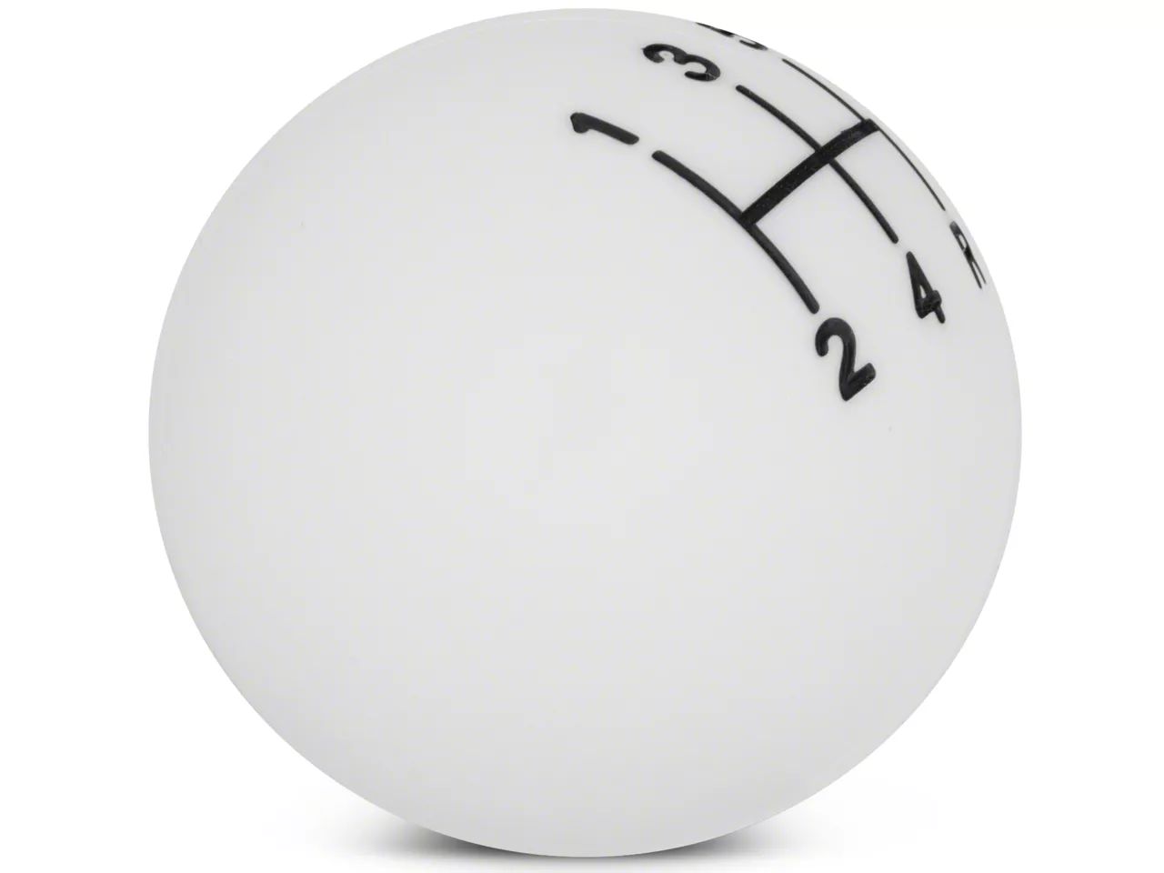 SpeedForm Mustang Modern Billet Retro Style 5-Speed Shift Knob; White ...