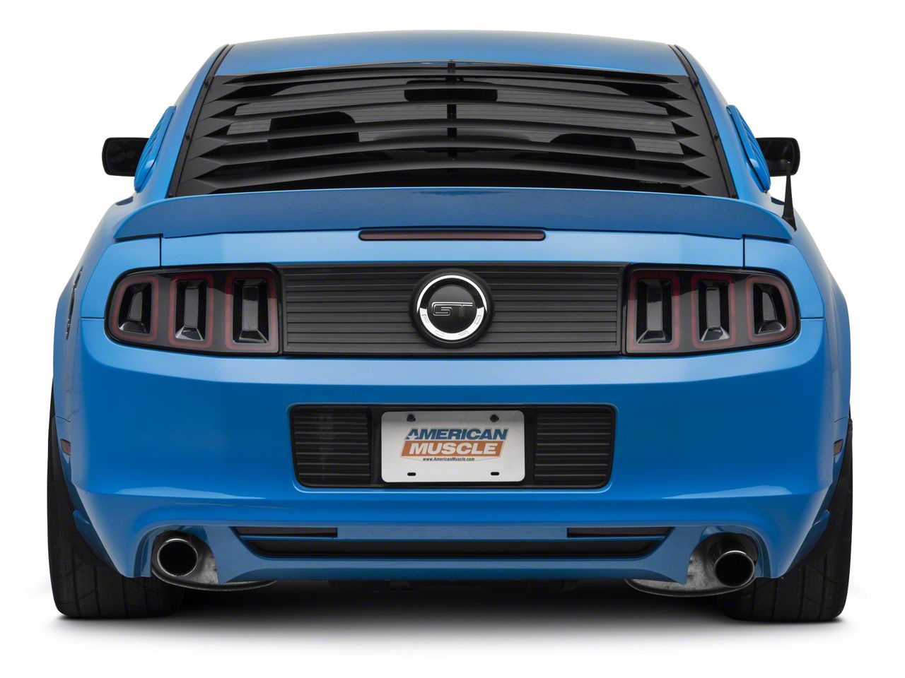 Mustang Rear Window Louvers; Smooth Aluminum (10-14 Mustang Coupe ...