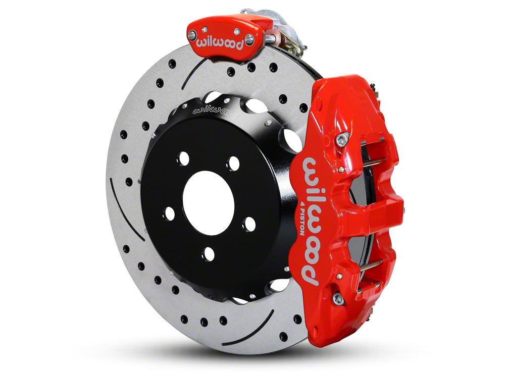 Wilwood Mustang AERO4 MC4 Rear Big Brake Kit with Drilled and Slotted ...