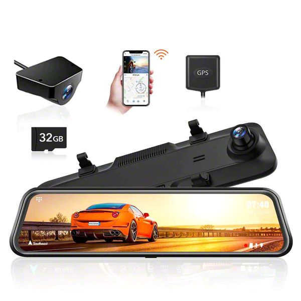 WOLFBOX Camaro Wi-Fi Rear View Mirror Dash Cam G840H (Universal; Some ...