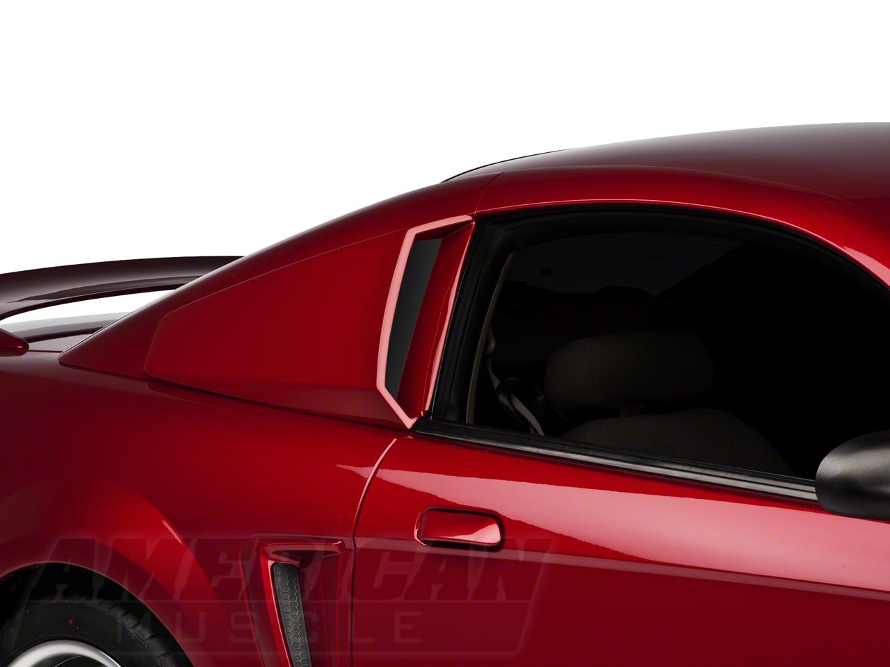 Mustang Quarter Window Scoops; Unpainted (99-04 Mustang Coupe) - Free ...