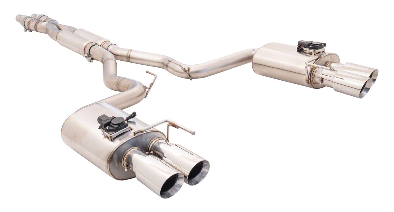 XForce Mustang Varex 3-Inch Cat-Back Exhaust with Polished Quad Tips ES ...