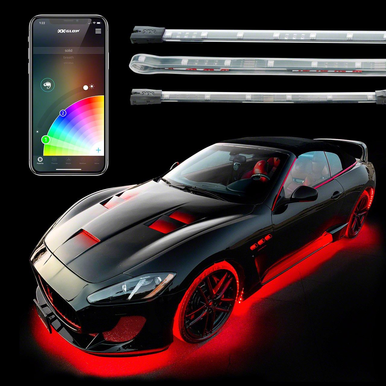 XK Glow Camaro Interior and Underbody LED Accent Light Kit with Dual ...