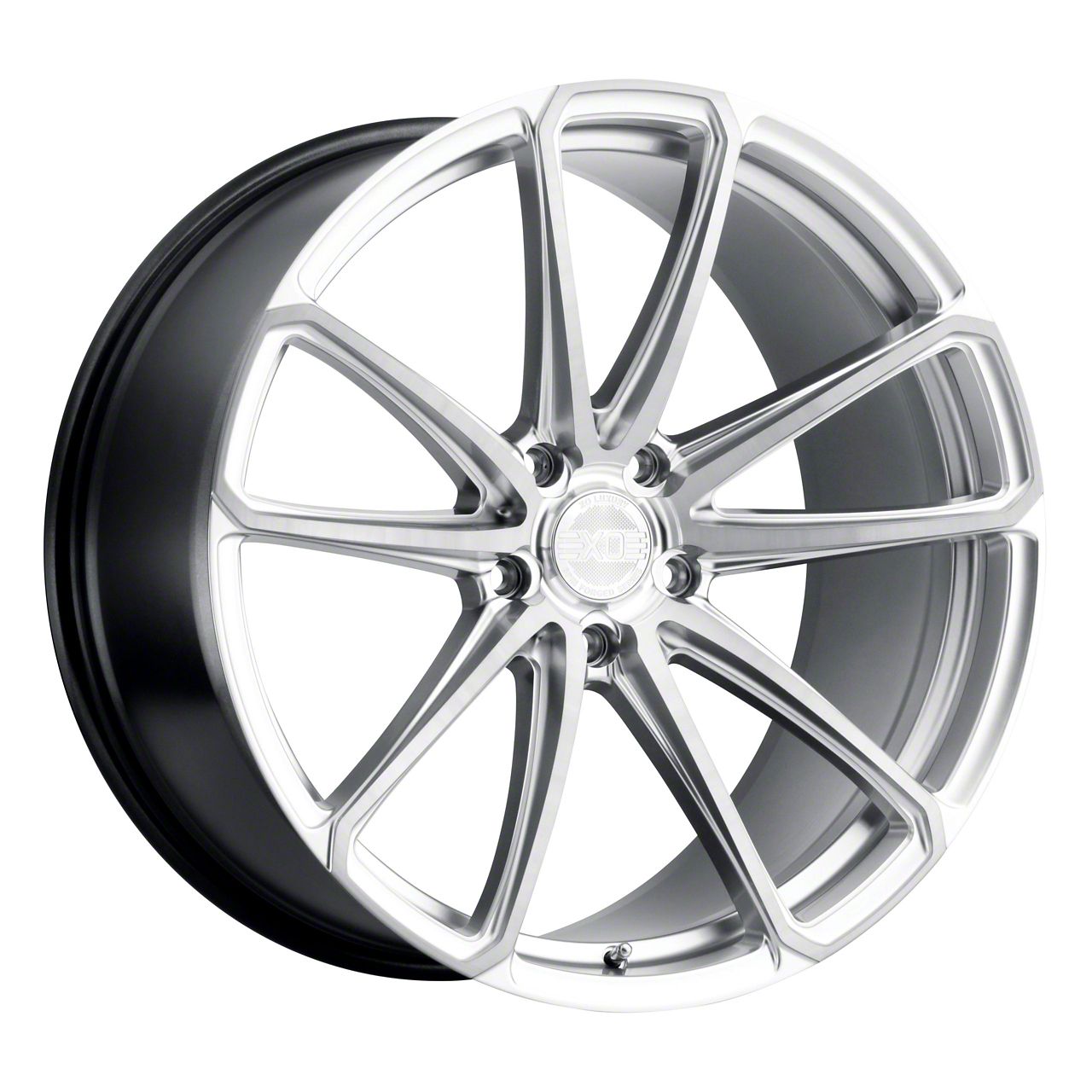 XO Luxury Mach-E Madrid Hyper Silver Milled and Brushed Face Wheel ...