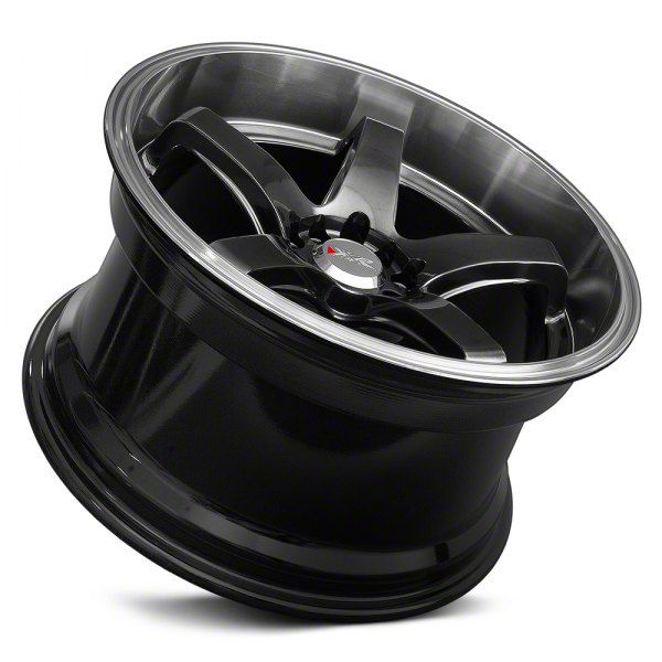 XXR Mustang 555 Chromium Black with Machined Lip Wheel; 17x8; 35mm ...