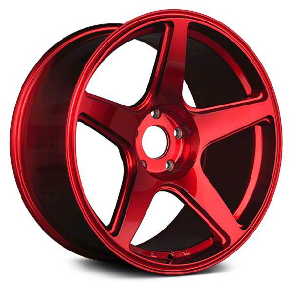 Mustang 575 Candy Red Wheel; 18x8.5; 25mm Offset (15-23 Mustang ...