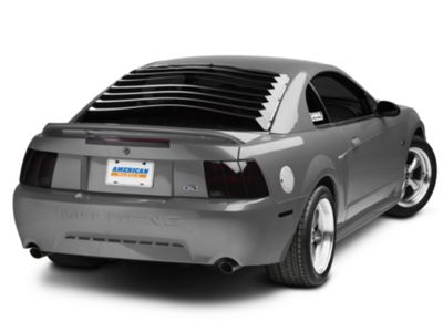 SpeedForm Mustang Rear Window Louvers; Smooth Aluminum 75007 (94-04 ...
