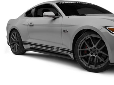SEC10 Mustang Rocker Stripes with GT350 Logo; Gloss Black 26210G15 (15 ...