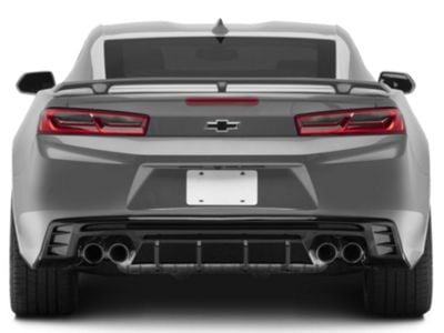 Camaro 3-Piece Rear Diffuser; Gloss Black (16-24 Camaro, Excluding ZL1 ...