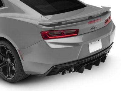 Camaro 3-Piece Rear Diffuser; Gloss Black (16-24 Camaro, Excluding ZL1 ...