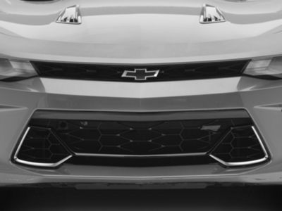 Camaro 50th Anniversary Mesh Lower Grille; Black (16-18 Camaro SS ...