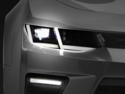 Camaro Full LED Headlights; Black Housing; Clear Lens (16-18 Camaro w ...