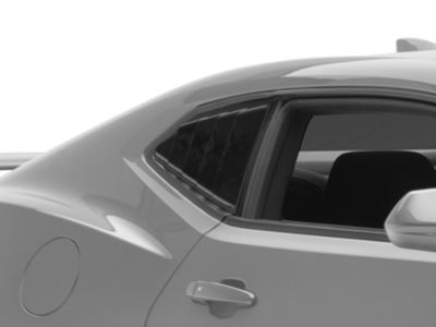 Camaro Quarter Window Louvers; Gloss Black (16-24 Camaro Coupe) - Free ...