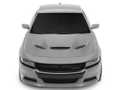 Charger Hellcat Style Hood with Air Vent Scoop; Unpainted (15-23 ...