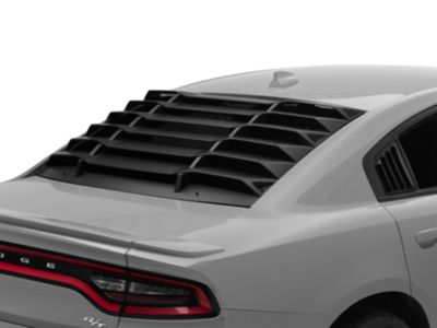 Charger LV Rear and Quarter Window Louvers; Matte Black (11-23 Charger ...