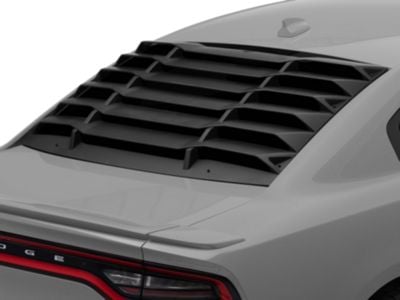 Charger LV Style Rear Window Louvers; Matte Black (11-23 Charger ...