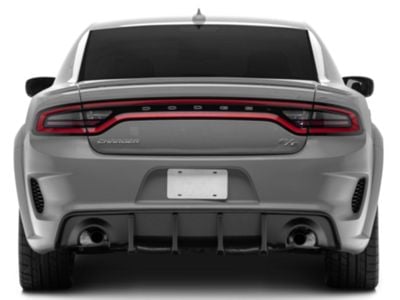 Charger SRT Hellcat Widebody Style Rear Bumper; Unpainted (15-23 ...