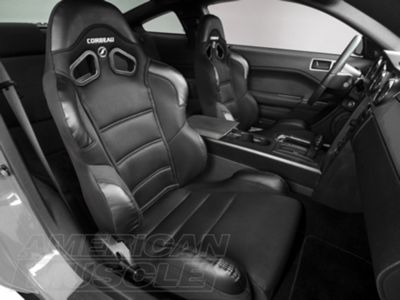 Corbeau Mustang LG1 Racing Seats; Black Cloth; Pair 25501PR (Universal ...