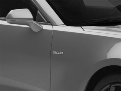 Camaro 502 Hood Emblems; Polished (Universal; Some Adaptation May Be ...