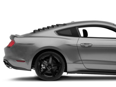 Mustang Rear Window Louvers; Textured Black (15-25 Mustang Fastback ...