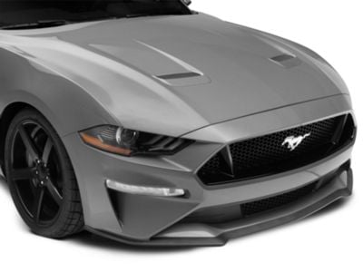 Mustang Replacement Front Bumper Chin Spoiler; Carbon Black (18-23 ...