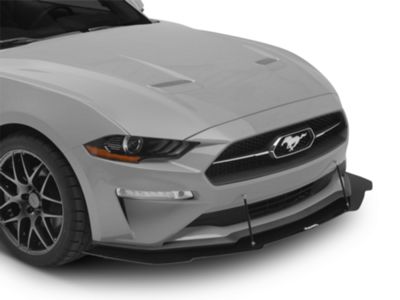 Mustang GT500 Style Front Bumper Splitter; Gloss Black Vinyl (18-23 ...