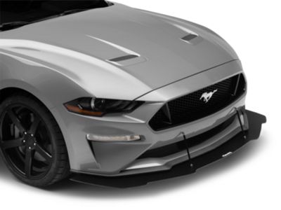 Mustang GT500 Style Front Bumper Splitter; Matte Black Vinyl (18-23 ...